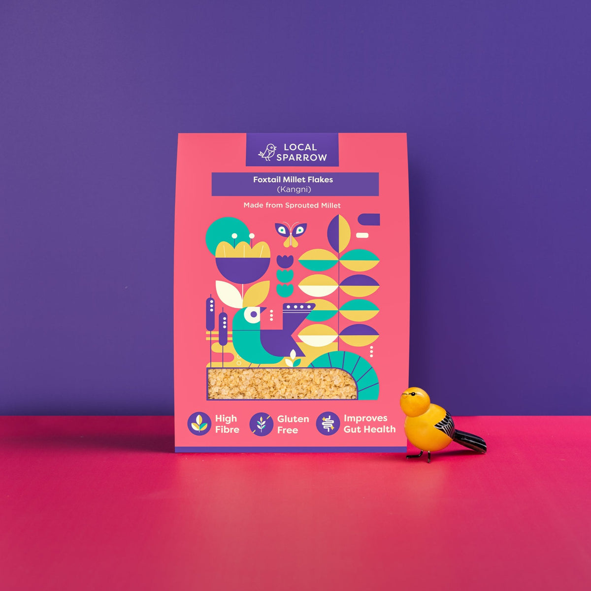 Sprouted Foxtail Millet Flakes | Nutritious Breakfast Option | Local Sparrow