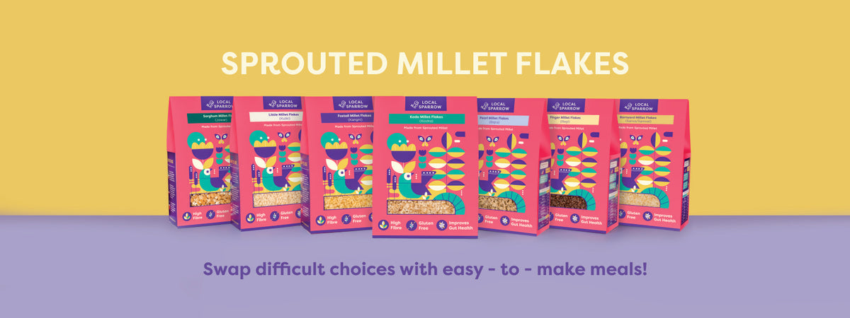 Sprout Millet Flakes: Healthy Bajra Flakes Online | Local Sparrow