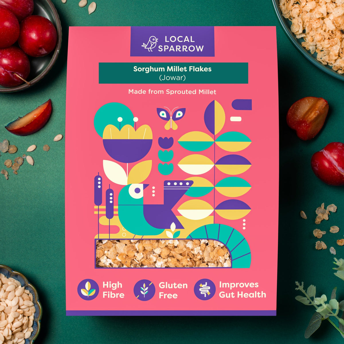 Sorghum Flakes - Natural Jowar Flakes Online | Local Sparrow